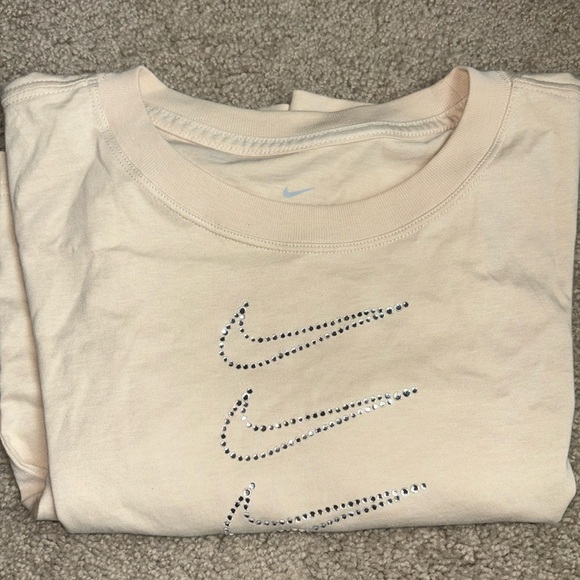 Nike | Tops | Small Nike Crop Top Beige Color | Poshmark